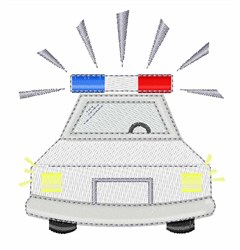 Police Car Embroidery Design | EmbroideryDesigns.com