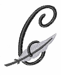 Feather C Embroidery Design | EmbroideryDesigns.com
