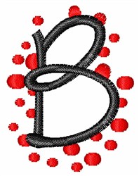 Dots Upper Case B Embroidery Design | EmbroideryDesigns.com