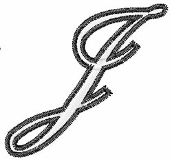 Cursive Upper Case J Embroidery Design | EmbroideryDesigns.com