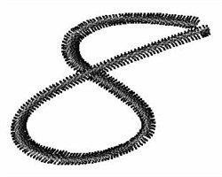 Cursive Numeral 8 Embroidery Design | EmbroideryDesigns.com