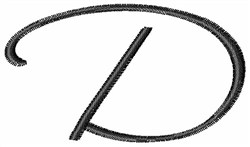 Cursive Upper Case D Embroidery Design | EmbroideryDesigns.com