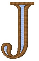 Outline J Embroidery Design | EmbroideryDesigns.com