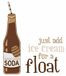 Root Beer Float Embroidery Design | EmbroideryDesigns.com