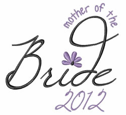 Mother Of Bride Embroidery Design | EmbroideryDesigns.com