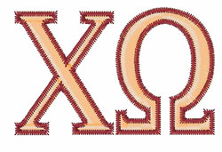 Chi Omega Embroidery Design | EmbroideryDesigns.com