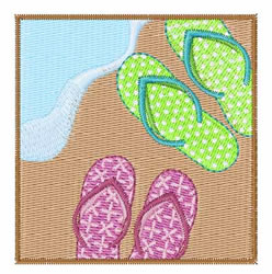Sandles In Sand Embroidery Design | EmbroideryDesigns.com