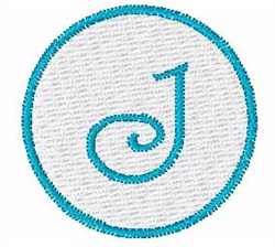 Circle Monogram J Embroidery Design | EmbroideryDesigns.com