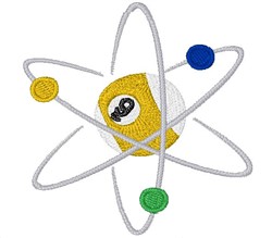 9 Ball Atom Embroidery Design | EmbroideryDesigns.com