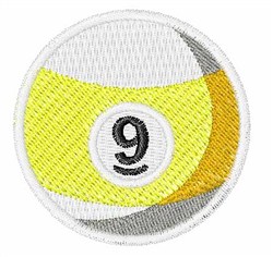 Billiards 9 Embroidery Design | EmbroideryDesigns.com