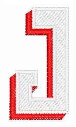 Inverse J Embroidery Design | EmbroideryDesigns.com