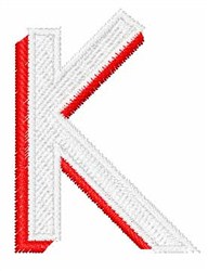 Inverse K Embroidery Design | EmbroideryDesigns.com