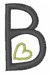 Open Heart Font B Embroidery Design | EmbroideryDesigns.com