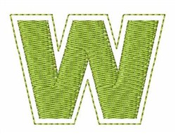Stitched Font W Embroidery Design | EmbroideryDesigns.com