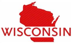 Wisconsin State Embroidery Design | EmbroideryDesigns.com