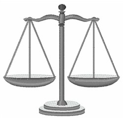 Balance Scale Embroidery Design | EmbroideryDesigns.com