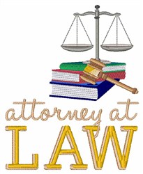 Attorney At Law Embroidery Design | EmbroideryDesigns.com