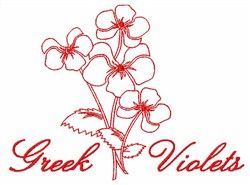 Greek Violets Embroidery Design | EmbroideryDesigns.com