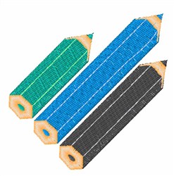 Colored Pencils Embroidery Design | EmbroideryDesigns.com