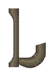 Country Kid Font L Embroidery Design | EmbroideryDesigns.com