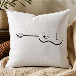 Half Guitar Outline Embroidery Design | EmbroideryDesigns.com