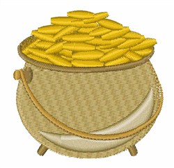 Pot of Gold Embroidery Design | EmbroideryDesigns.com