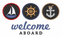 Welcome Aboard Embroidery Design | EmbroideryDesigns.com