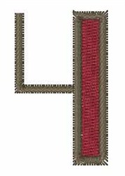 Color Block Font 4 Embroidery Design | EmbroideryDesigns.com