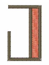 Color Block Font J Embroidery Design | EmbroideryDesigns.com