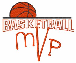 Basketball MVP Embroidery Design | EmbroideryDesigns.com