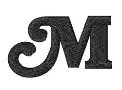 Formal Curl Font M Embroidery Design | EmbroideryDesigns.com