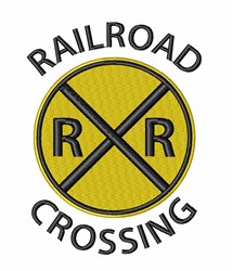 Railroad Crossing Embroidery Design | EmbroideryDesigns.com