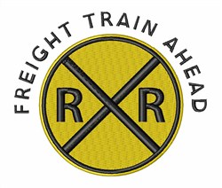Freight Train Ahead Embroidery Design | EmbroideryDesigns.com