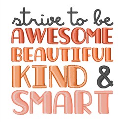 Strive To Be Embroidery Design | EmbroideryDesigns.com