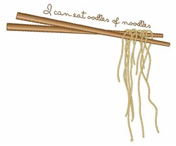 Oodles Of Noodles Embroidery Design | EmbroideryDesigns.com