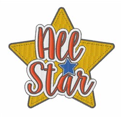All Star Embroidery Design | EmbroideryDesigns.com