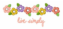 Live Simply Embroidery Design | EmbroideryDesigns.com