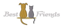 Best Friends Embroidery Design | EmbroideryDesigns.com