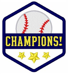 Baseball Champions Embroidery Design | EmbroideryDesigns.com