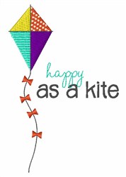 Happy As Kite Embroidery Design | EmbroideryDesigns.com