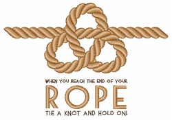 End Of Rope Embroidery Design | EmbroideryDesigns.com