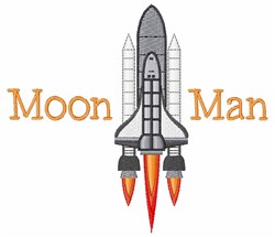 Moon Man Embroidery Design | EmbroideryDesigns.com