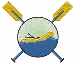 Raft & Oars Embroidery Design | EmbroideryDesigns.com