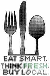 Eat Smart Embroidery Design | EmbroideryDesigns.com