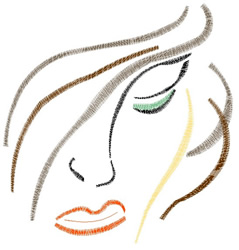 Female Face Embroidery Design | EmbroideryDesigns.com