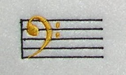 Bass Clef Embroidery Design | EmbroideryDesigns.com