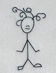 Weird Stick Figure Embroidery Design | EmbroideryDesigns.com
