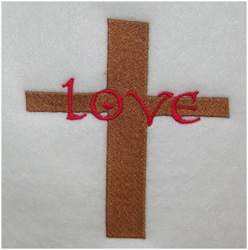 Free Love Cross Embroidery Design | EmbroideryDesigns.com