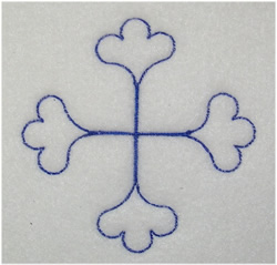Cross Fleury Embroidery Design | EmbroideryDesigns.com