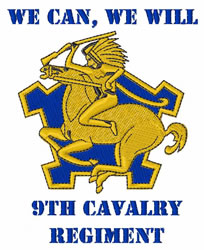 US Ninth Cavalry Insignia Embroidery Design | EmbroideryDesigns.com